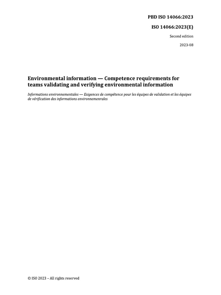 ISO14066 Introduction | PDF