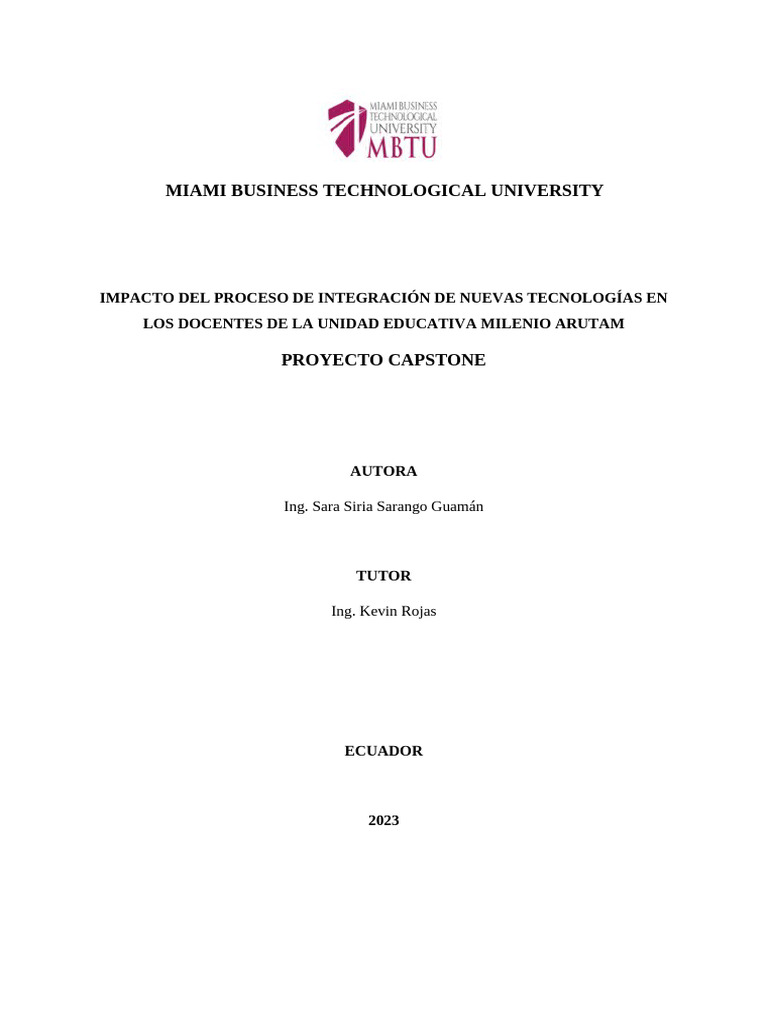 SARA SARANGO - Capstone 1 y 2 | PDF