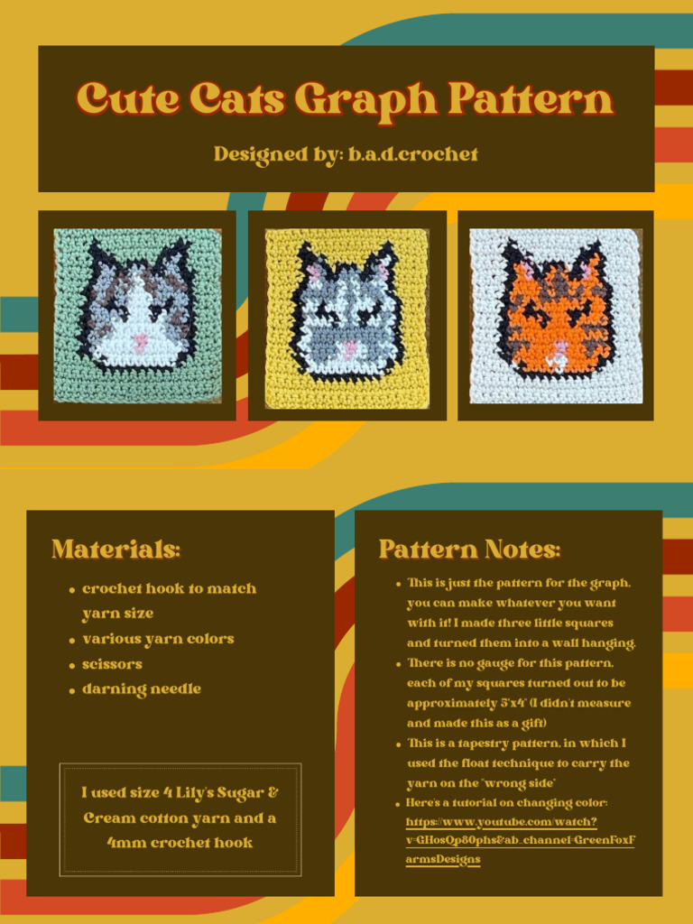 Cute Cat Graph Pattern 1 | PDF