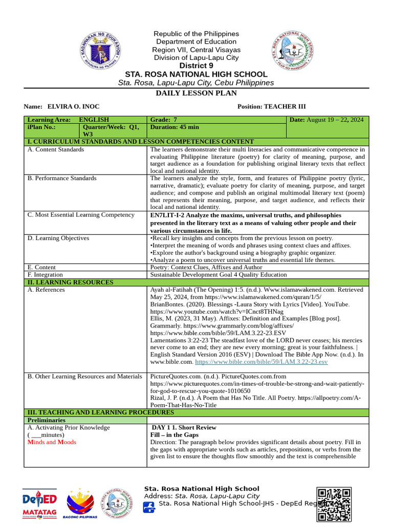 English-7-LP-Q1-W4 - Affixes | PDF