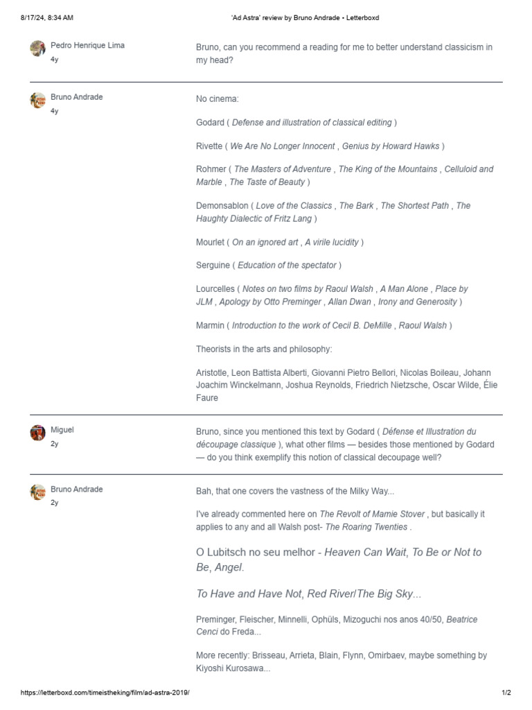 Bruno Andrade Classicism Recs | PDF