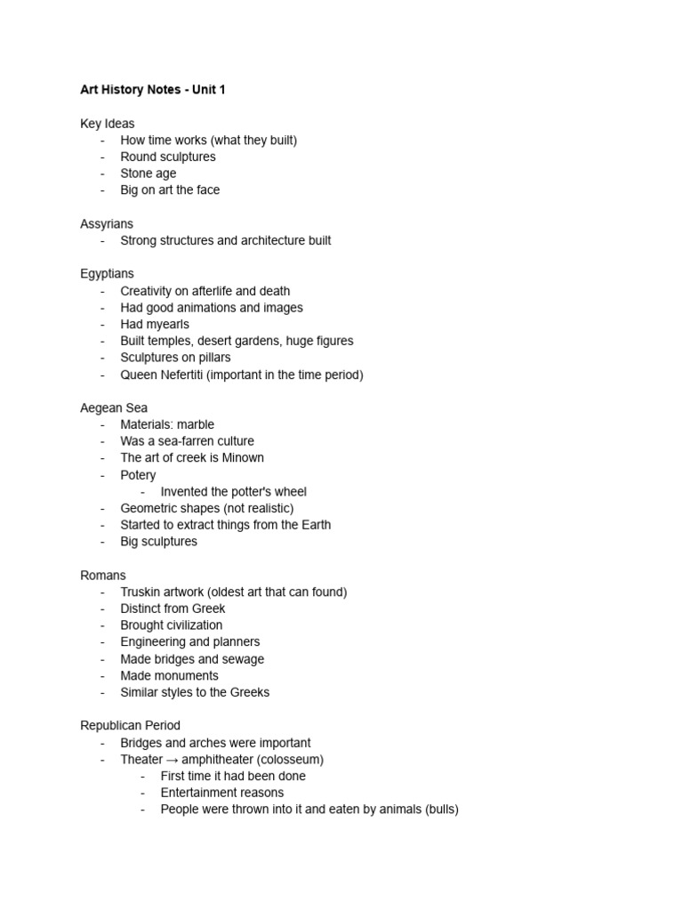 Art History Notes | PDF