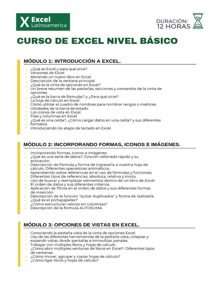 Curso Excel Basico OK | PDF