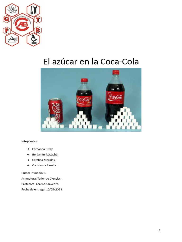 El Azúcar en La Coca-Cola | PDF