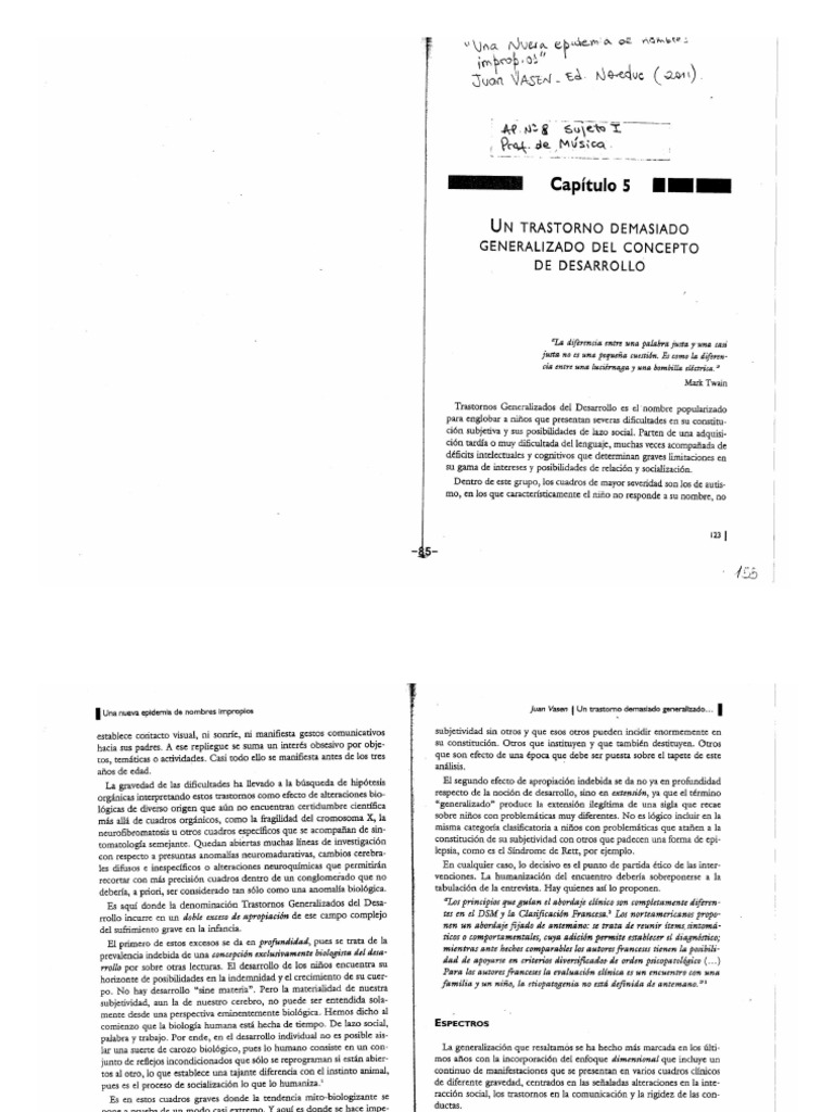 Un Trastorno Demasiado Generalizado Del Concepto de Desarrollo 1 | PDF