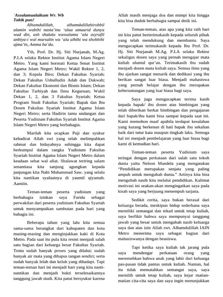 Print Sambutan | PDF