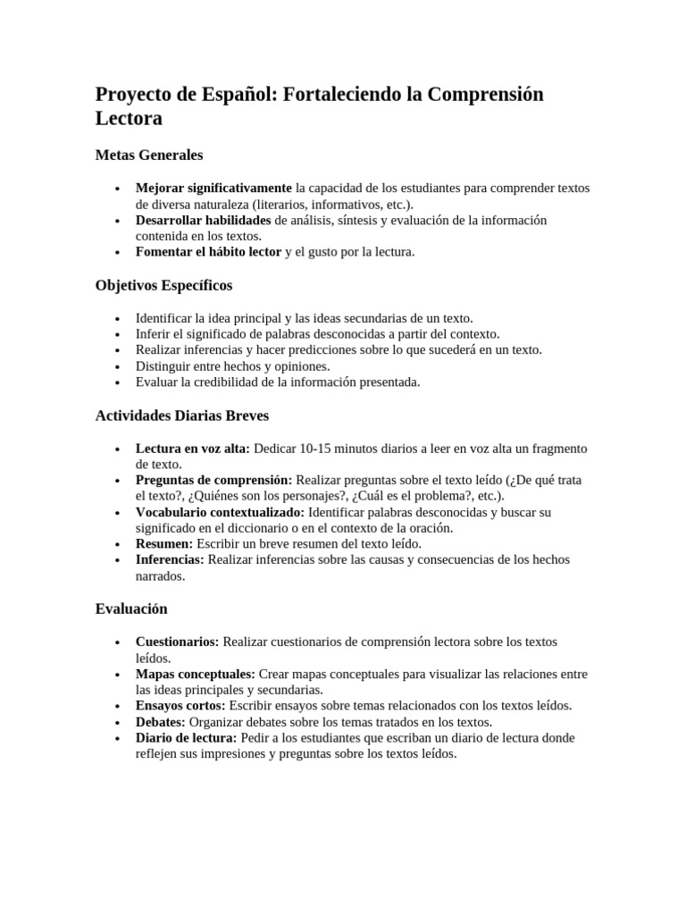 Proyecto de Español | PDF
