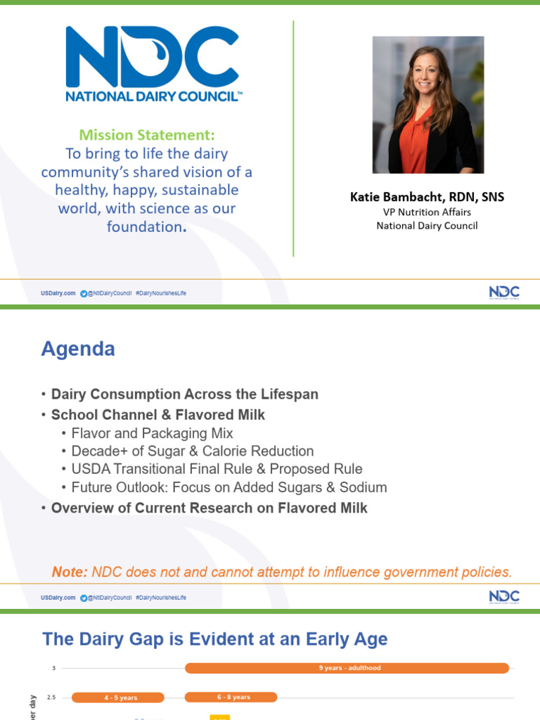 NDC Slides Dairy Foods Webinar 9.26 (Final Slides) | PDF