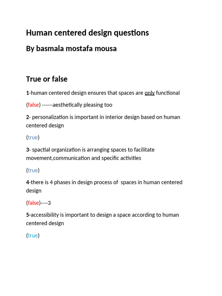 Human Centered Design Questions | PDF | Computers