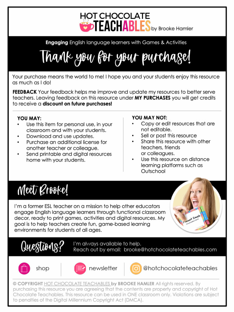 8 - Answering WH Questions - ESL Conversation Prompt Cards What, When ...