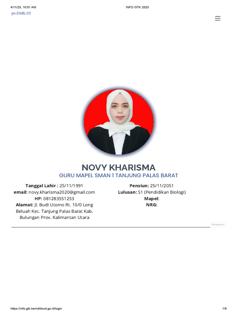 Info GTK 2023 Novy Kharisma | PDF