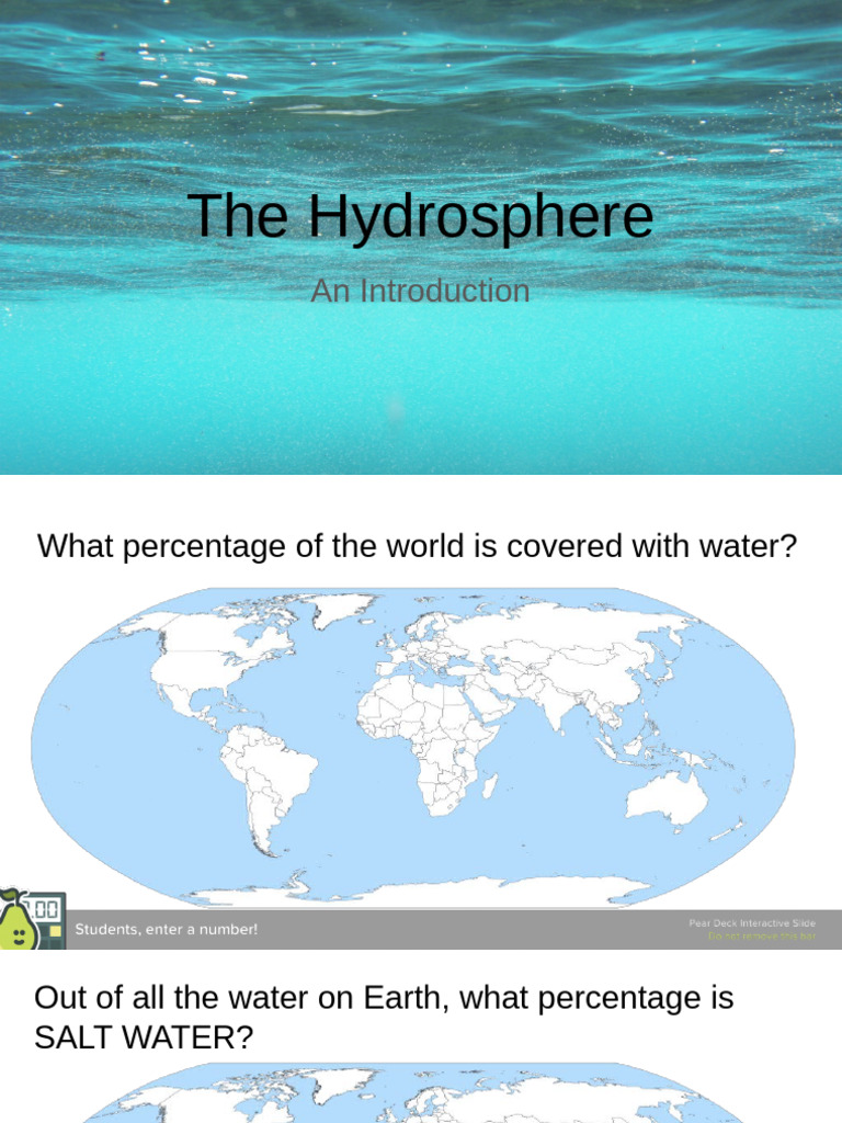 The Hydrosphere: An Introduction | PDF