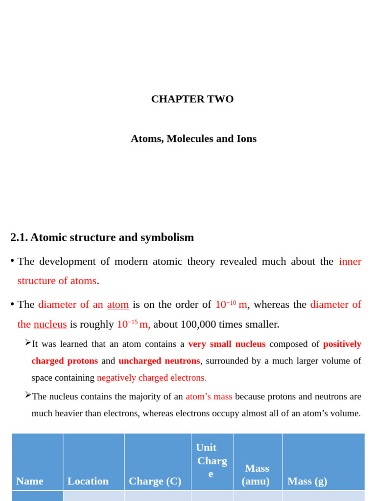 General Chemistry - Chapter 2 | PDF