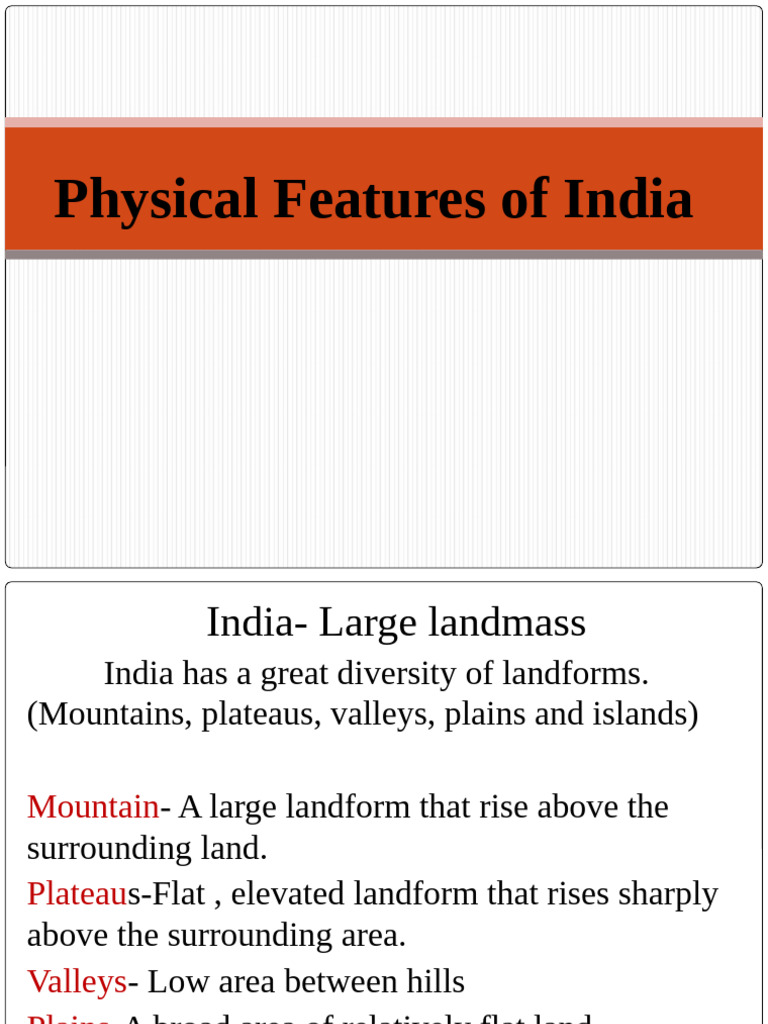 Physical Features of India | PDF | Plate Tectonics | Himalayas