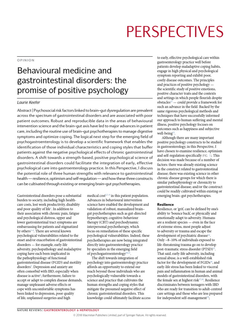 Behavioural Medicine and | PDF