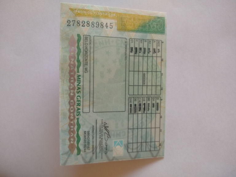 Documento 02 CNH VERSO | PDF