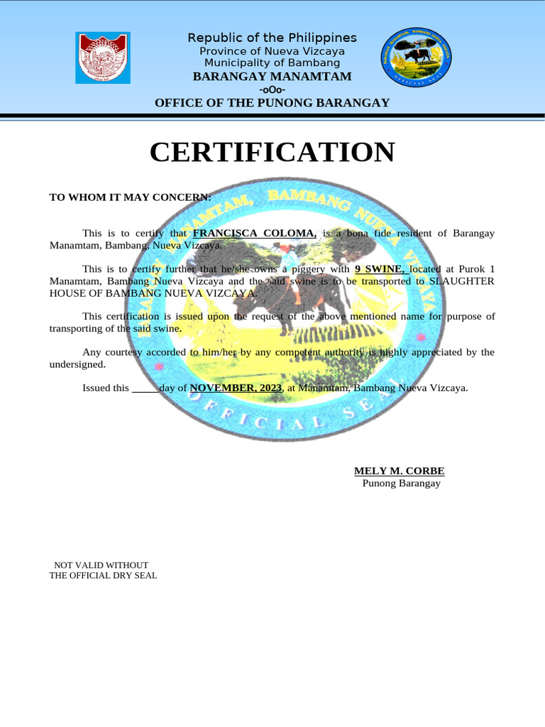 Cert of Pig | PDF | Animal Rights | Animals And Humans