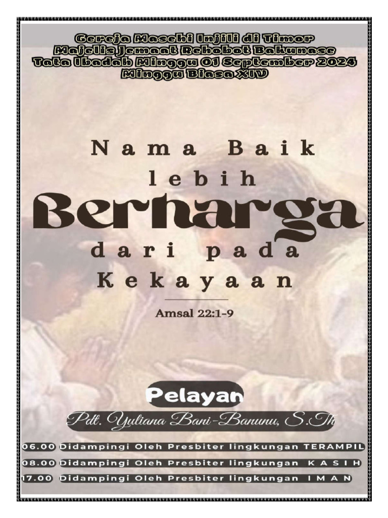 35 Minggu 01 September - Liturgi Minggu Biasa XIV | PDF