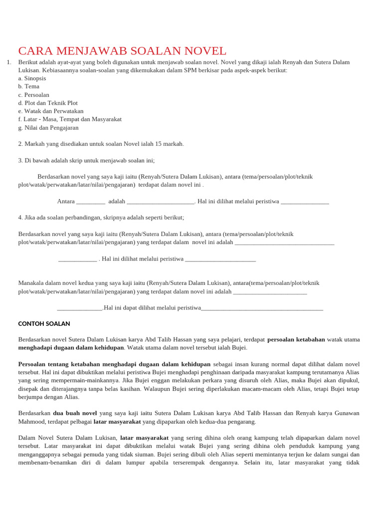 Contoh Novel | PDF
