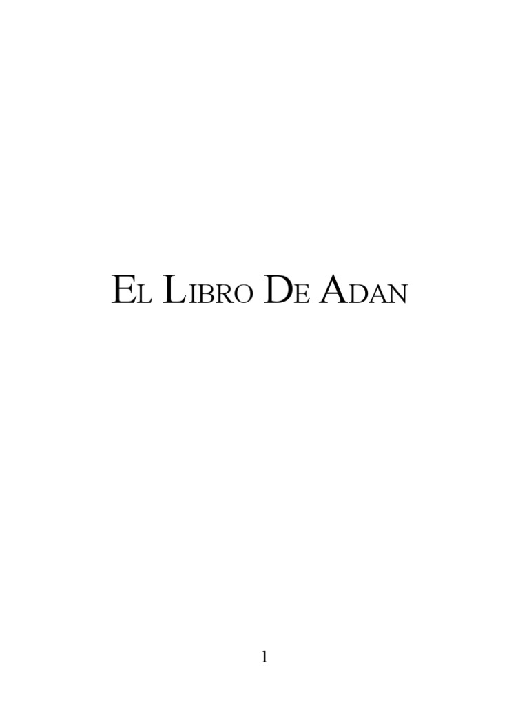 El Libro de Adan | PDF | Víspera | Adán