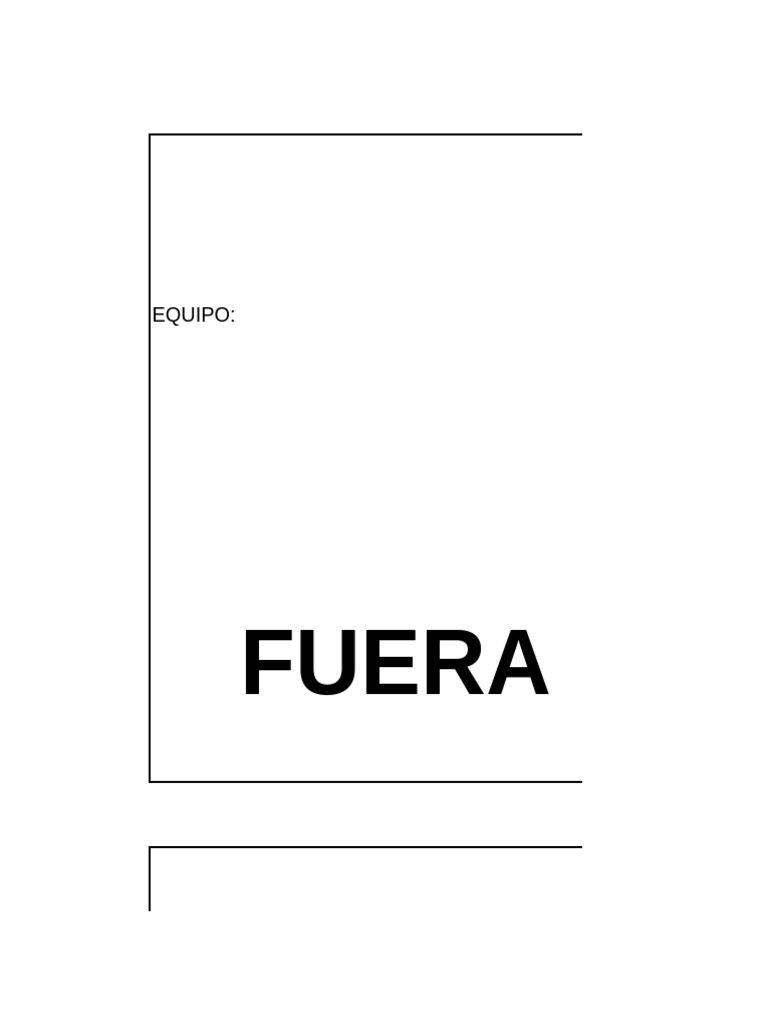 Fo-Mn-10 Etiqueta de Equipo Fuera de Uso | PDF