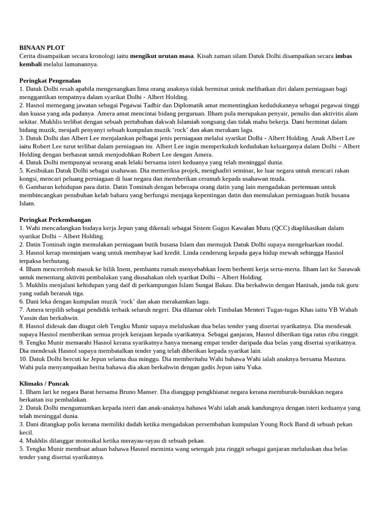 Plot Dan Teknik | PDF