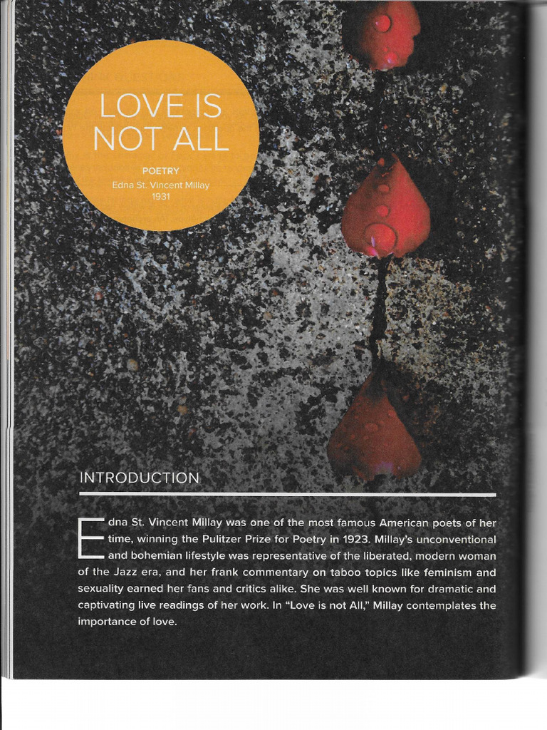 Love Is Not All Poem | PDF