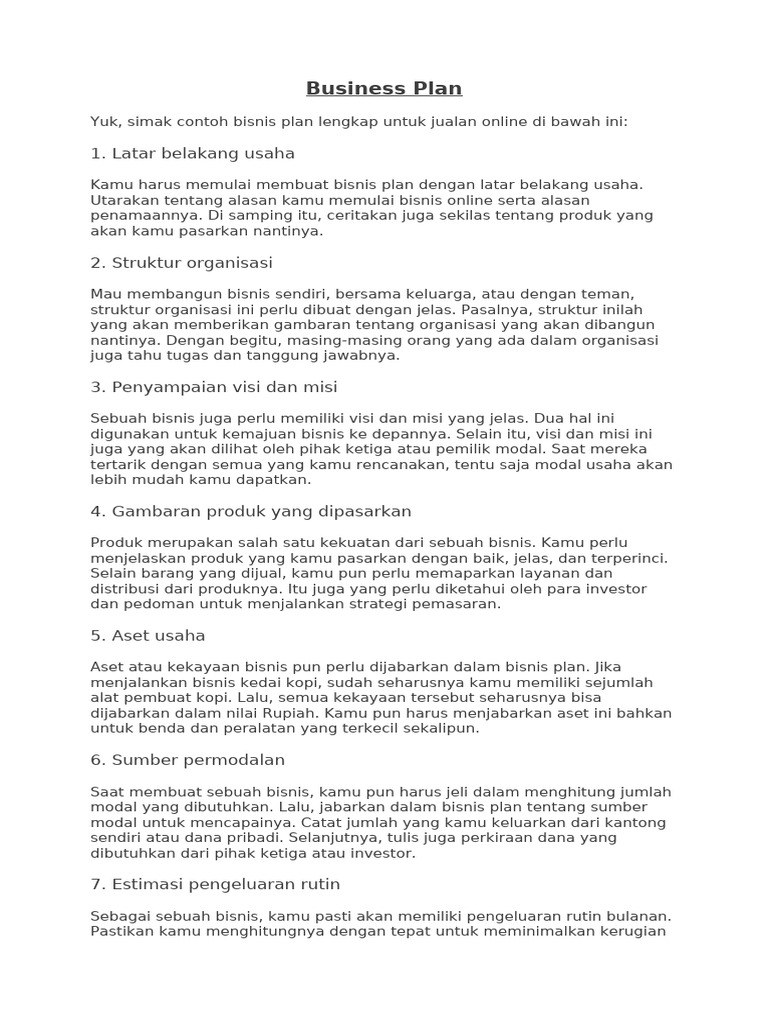Business Plan | PDF