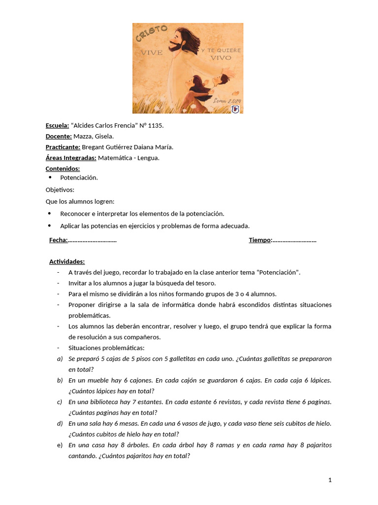 Matemática-Potenciación-Bregant Daiana | PDF