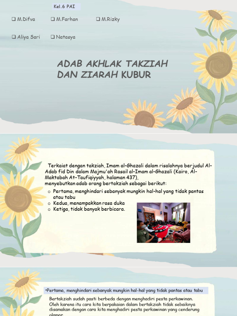 Kel.6 PAI Adab Akhlak Takziah&Ziarah | PDF