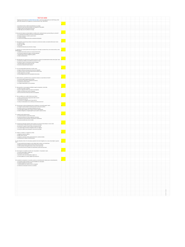 Test-Vark XLSM | PDF
