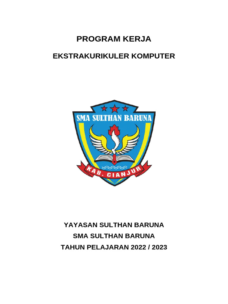 Program Kerja Ekskul Komputer Tahun 2023 | PDF