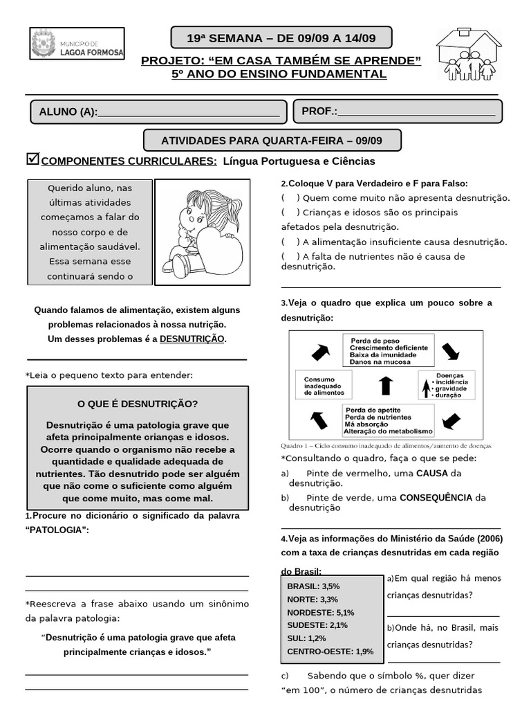 5o Ano Atividades Da 19a SEMANA | PDF