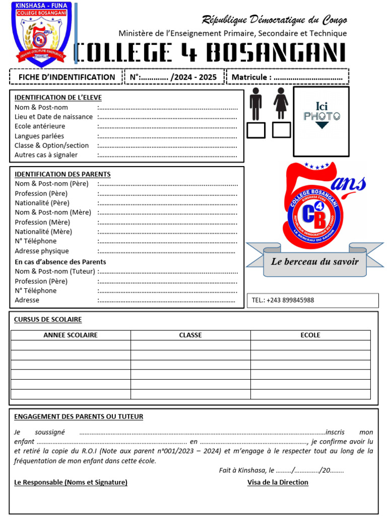 Fiche D'indentification CB4 | PDF