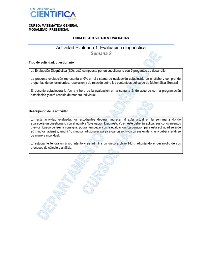 Ficha Matemática General Ma-107 2024 2 | PDF