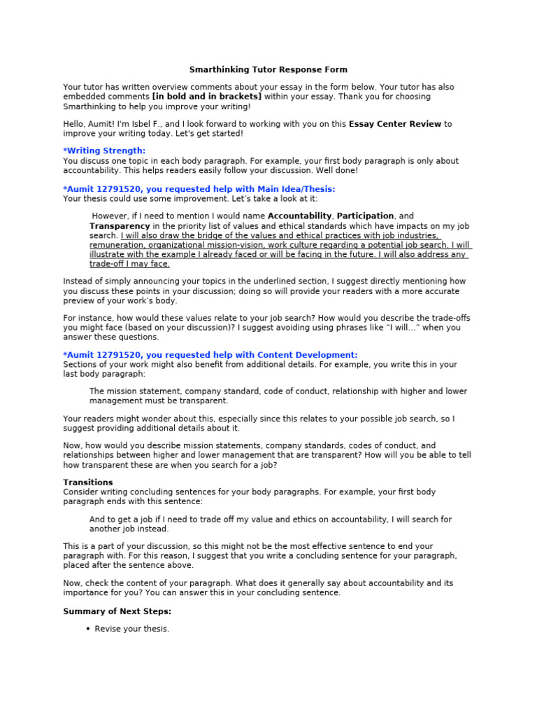 Assignment # 1-First Draft Response | PDF