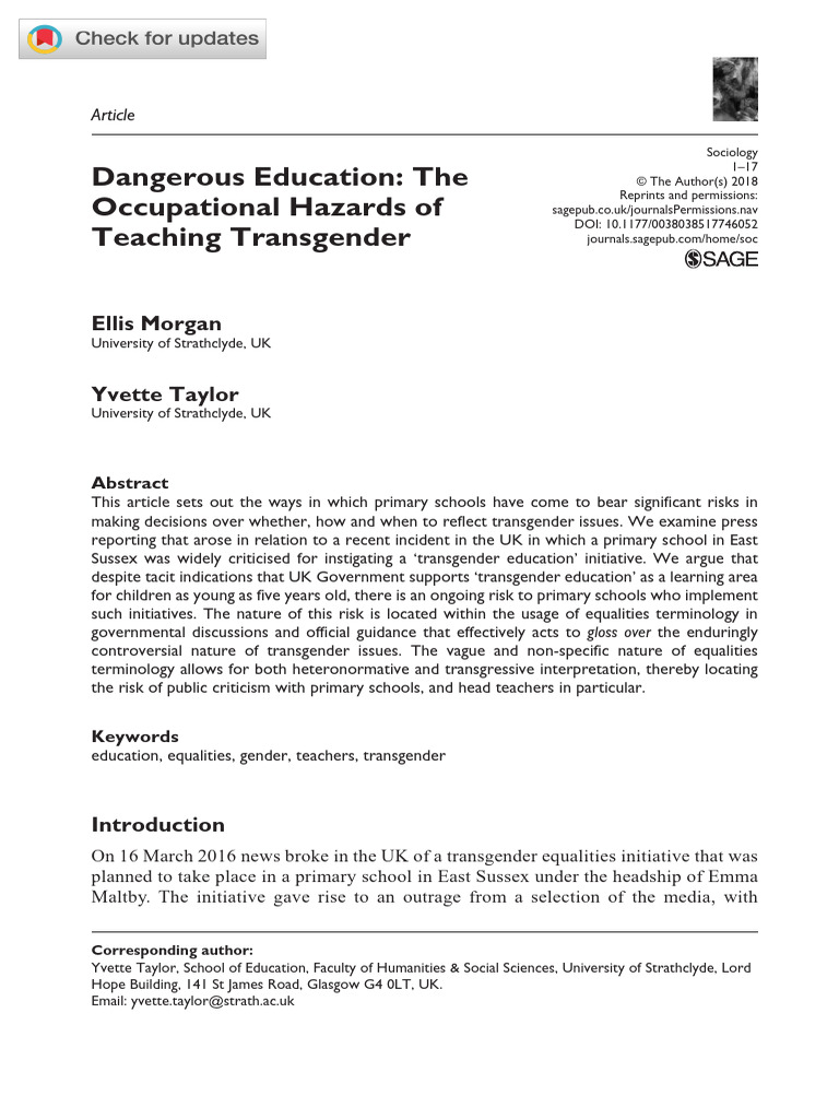 Morgan2018teaching Transgender | PDF