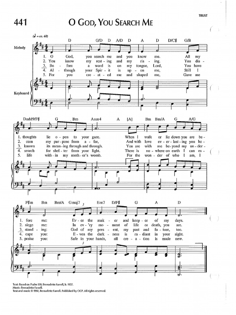 O God You Search Me | PDF