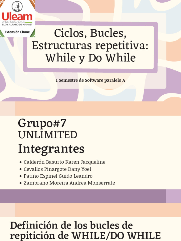 Ciclos de Repetición While y Do While | PDF