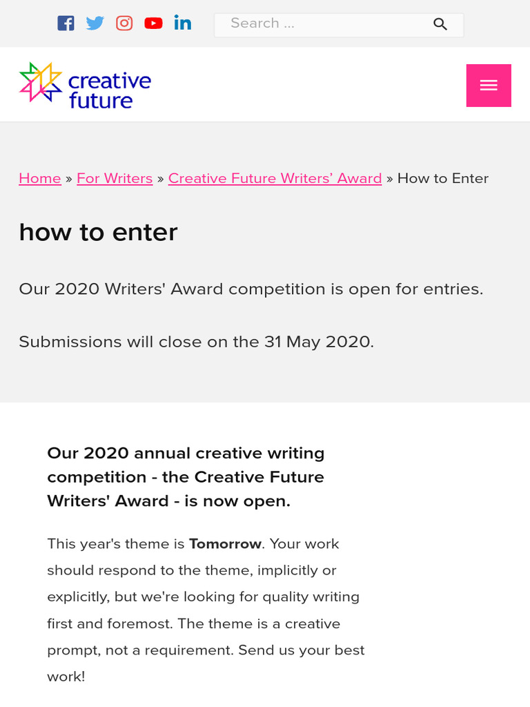 Writing Competition For All Under-Represented Writers - How To Enter | PDF