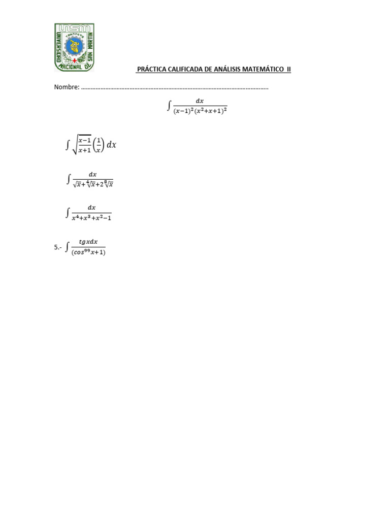 Resolución de Integrales Avanzadas | PDF
