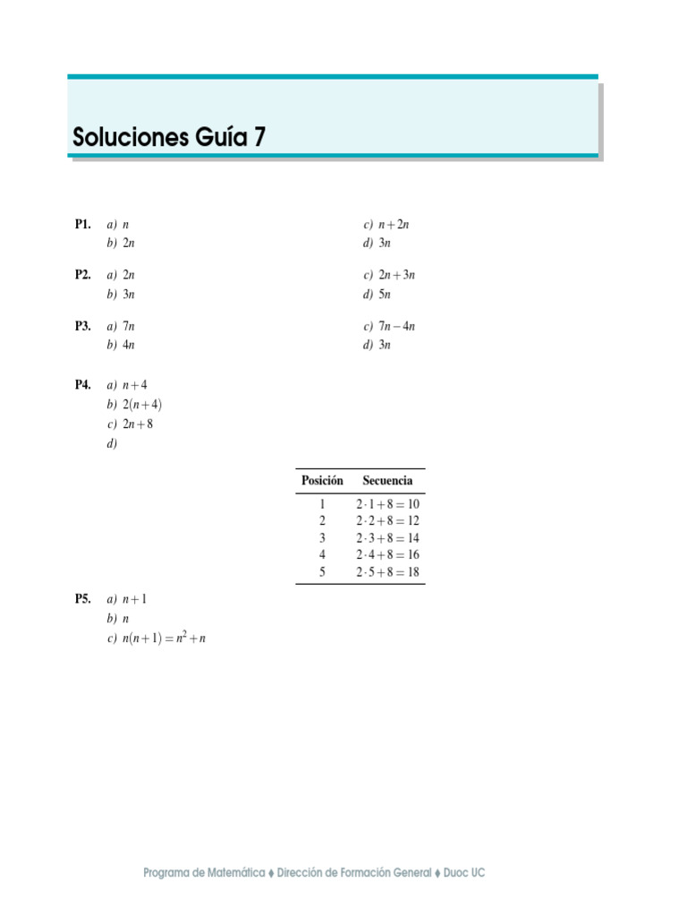 Soluciones Guia 7 | PDF
