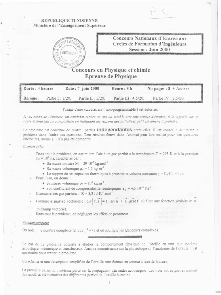 2000.PC.Physique | PDF