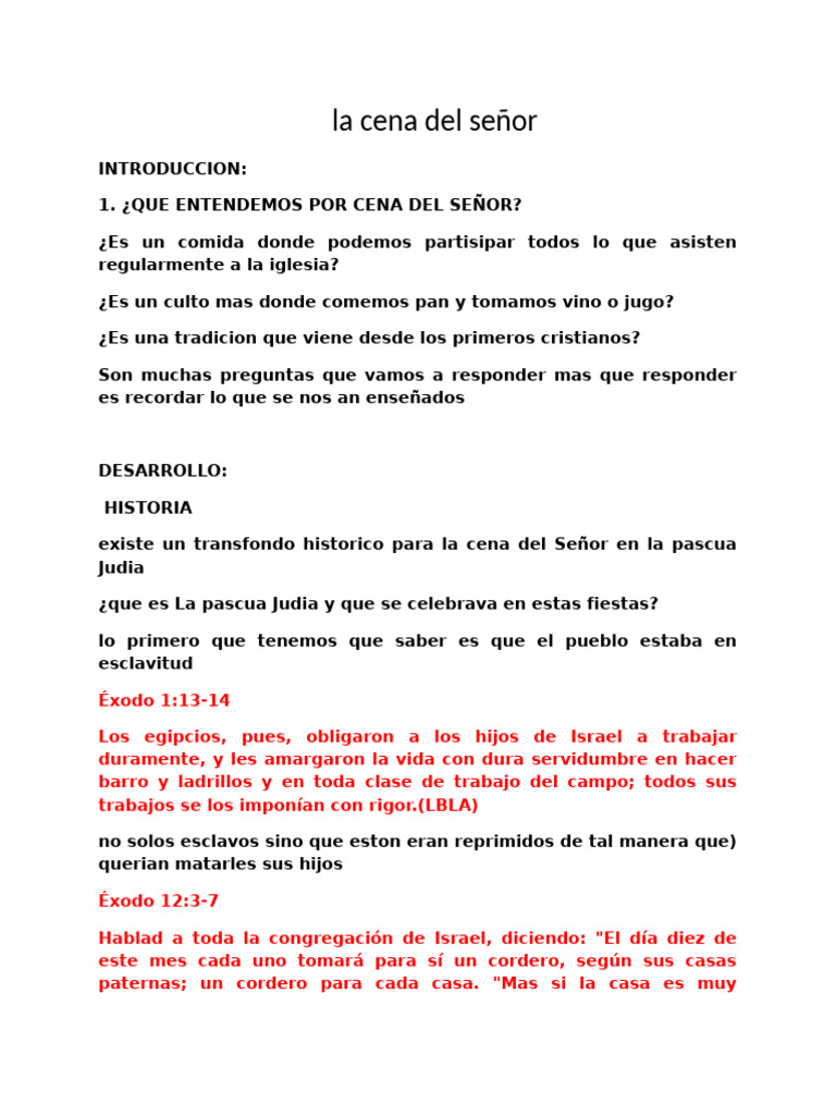 Significado y Preparación para la Cena del Señor | PDF