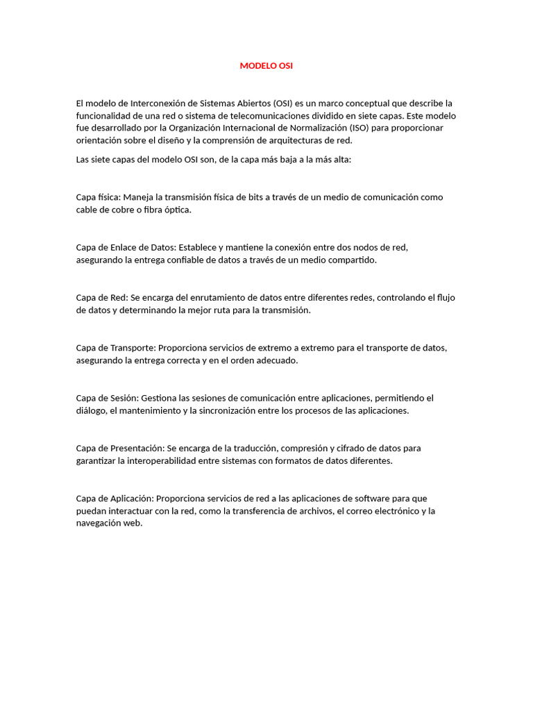 Deber Modelo Osi | PDF