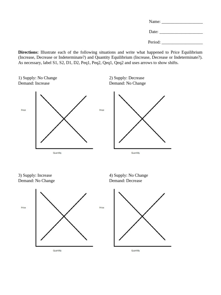 Equilibrium Worksheet 1 | PDF