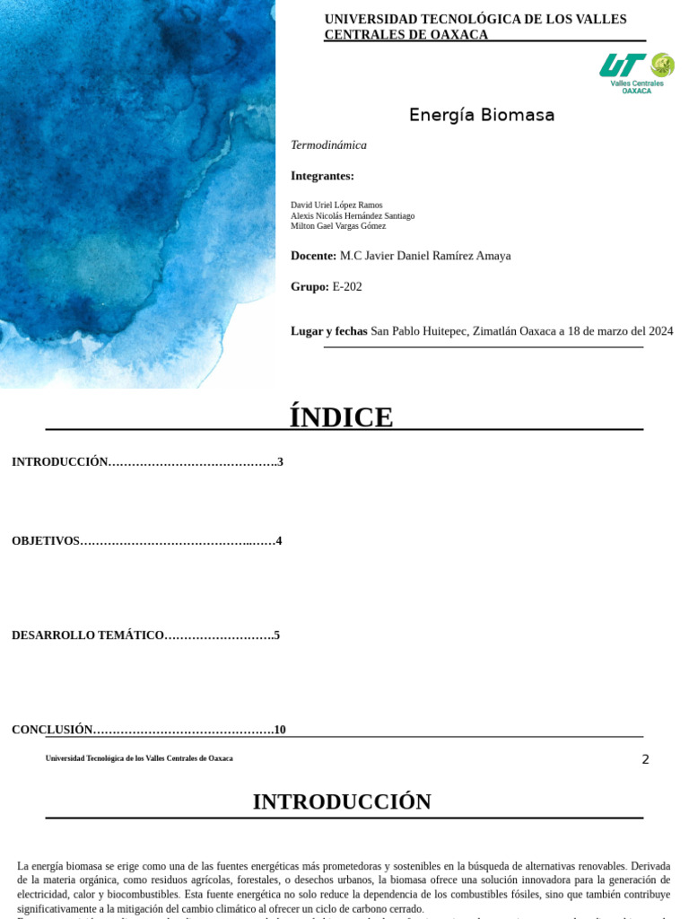 Exposición de La Energía Biomasa | PDF