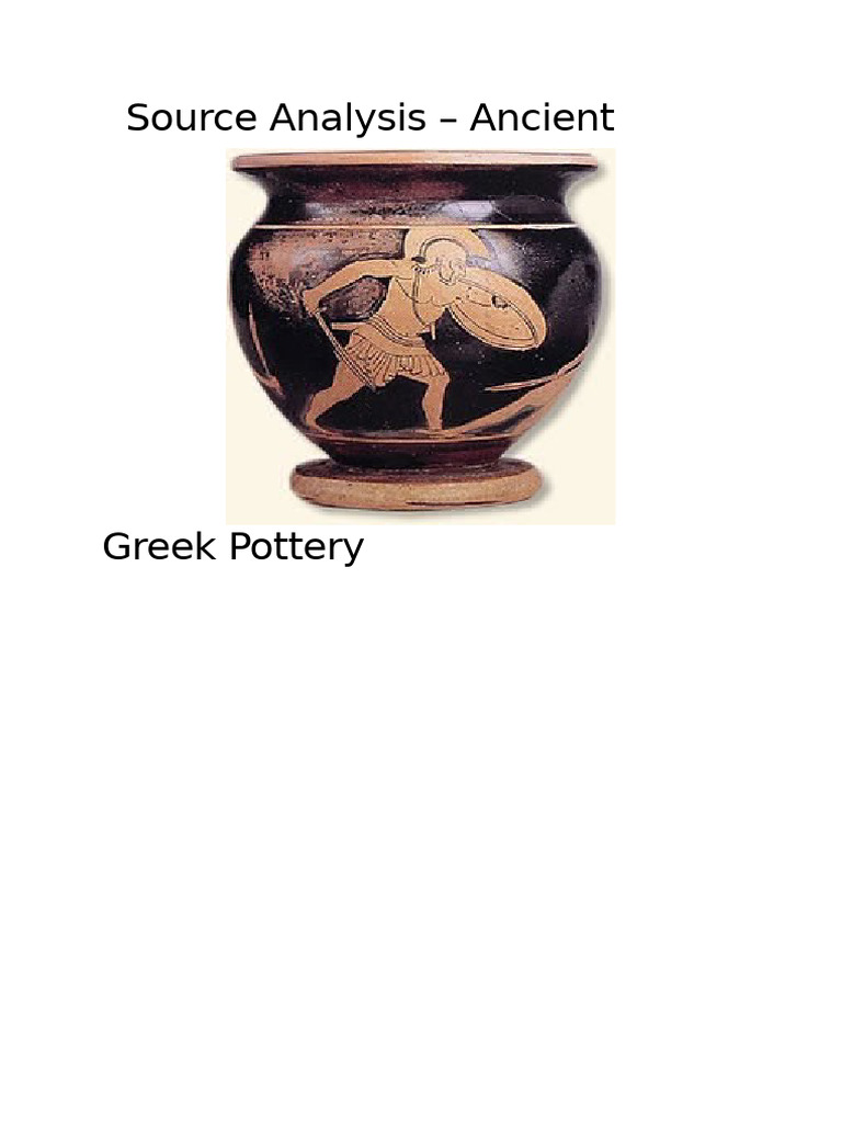 Source Analysis Greek Pottery | PDF
