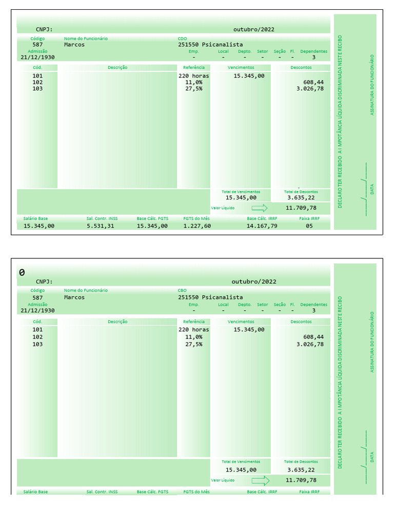 Contracheque I | PDF