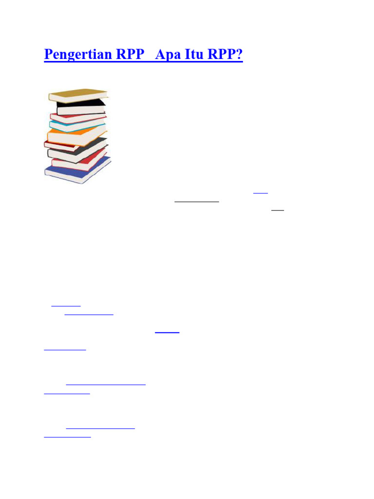 Pengertian RPP Apa Itu RPP | PDF